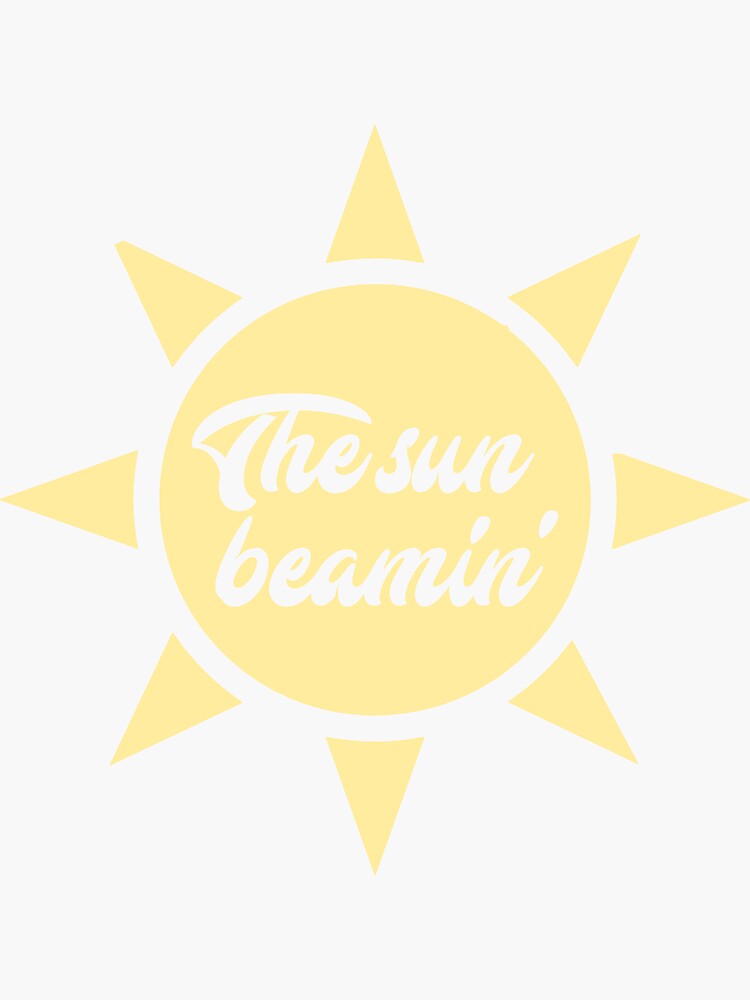 "The Sun Beamin' Clean Nice Minimal Tyler Lyric" Sticker for Sale by ...