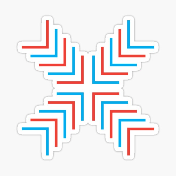 "Geometric Christ X & Cross" Sticker by SanfordStudio | Redbubble