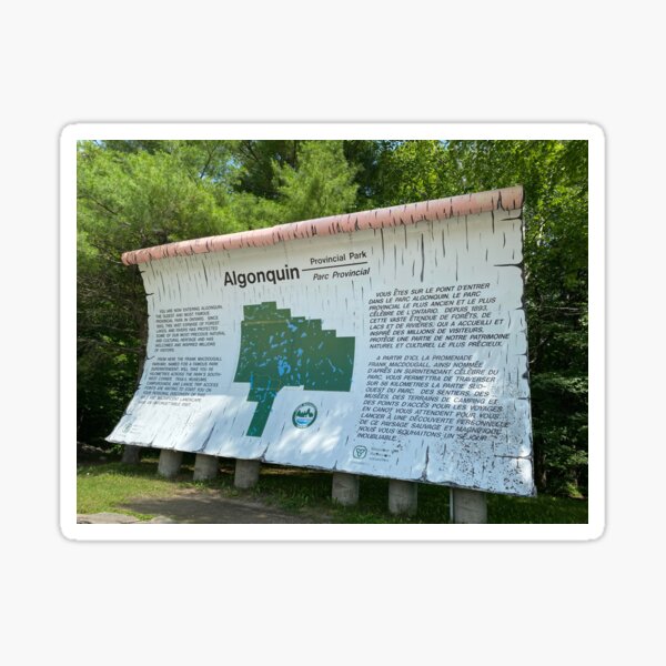 "Algonquin Sign" Sticker for Sale by MsMoxie87 | Redbubble