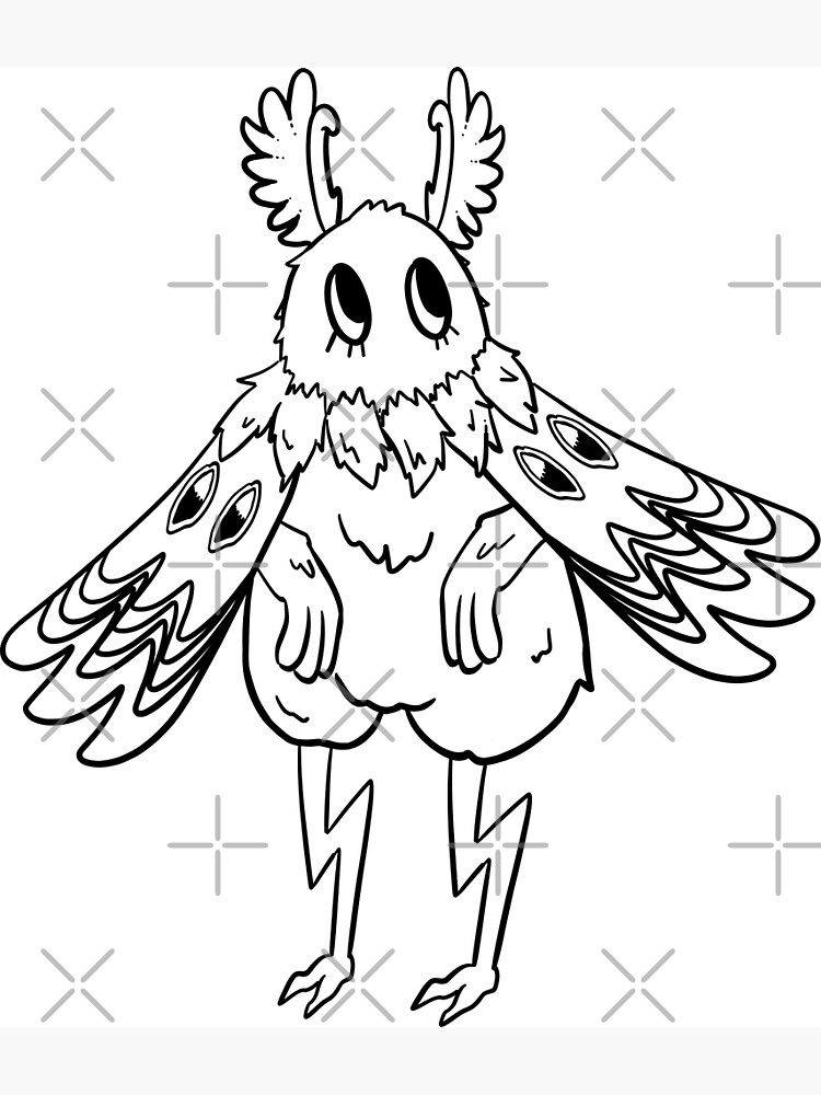"Moth Man" Poster for Sale by CryptidTattoos | Redbubble