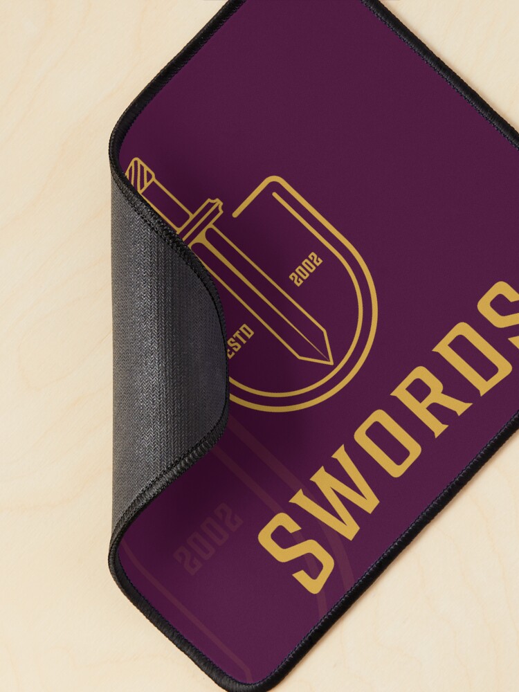 Alfombrilla de ratón «espada y escudo logo línea arte simple ...