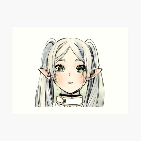 "Frieren At The Funeral Crying in color" Art Print for Sale by ...