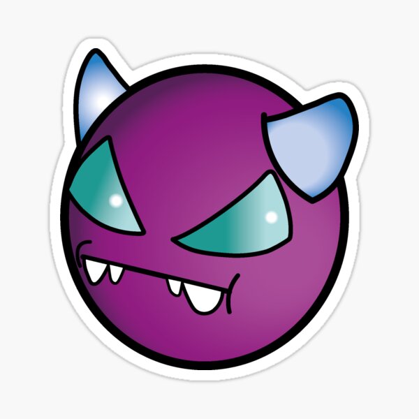 "geometry dash difficulty insane face levels" Sticker for Sale by ...