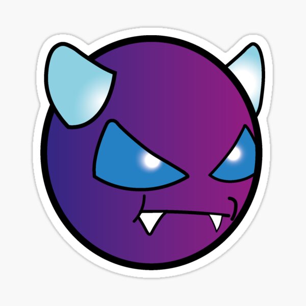 "best geometry dash difficulty faces levels" Sticker by lukyme | Redbubble