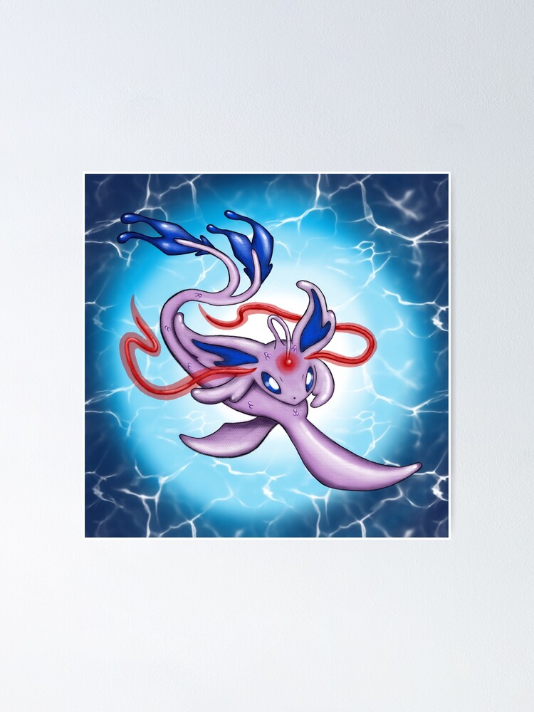 "Kaze Kitsune Mermaid" Poster for Sale by SandraDeandaART | Redbubble