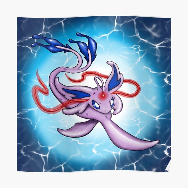"Kaze Kitsune Mermaid" Poster for Sale by SandraDeandaART | Redbubble