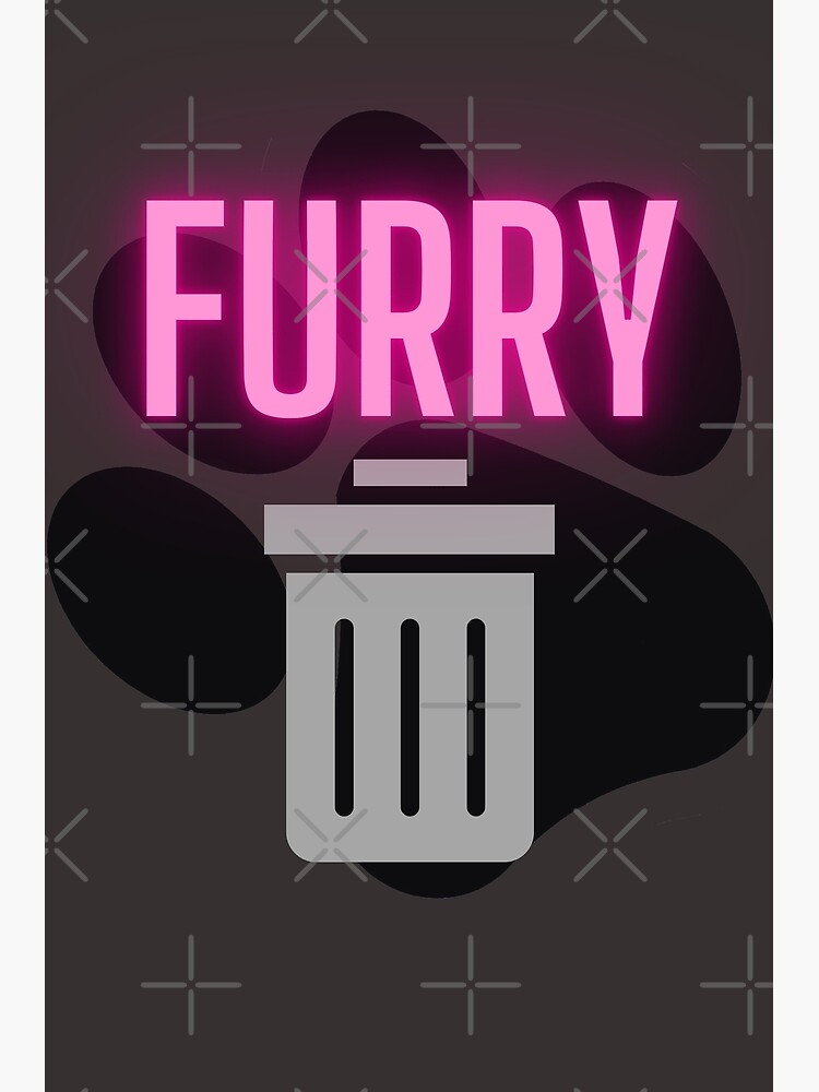 "Furry Trash Graphic Gay LGBT Furry Pride - Pink Neon" Poster by ...