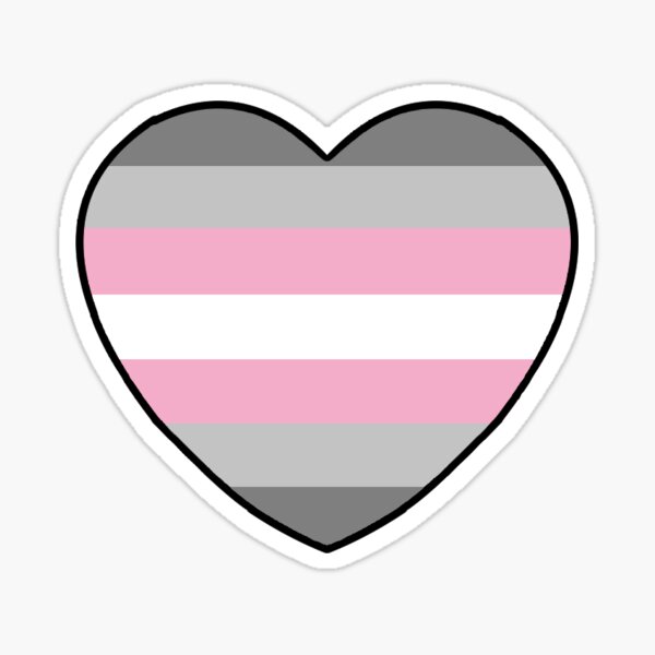 "Demigirl LGBTQIA Pride Heart" Sticker by NostalgiaCity | Redbubble