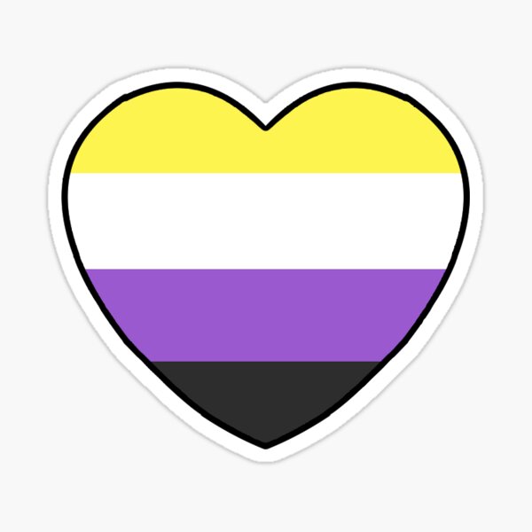 "Enby Nonbinary LGBTQIA Pride Heart" Sticker by NostalgiaCity | Redbubble