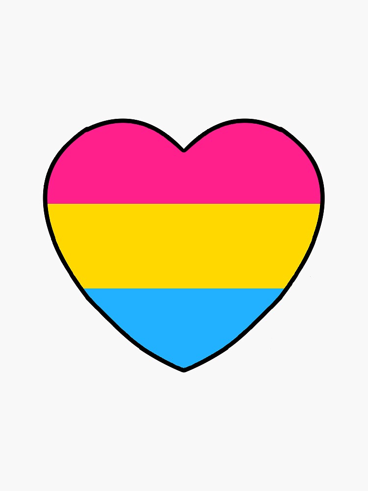 "Pan LGBTQIA Pride Heart" Sticker by NostalgiaCity | Redbubble