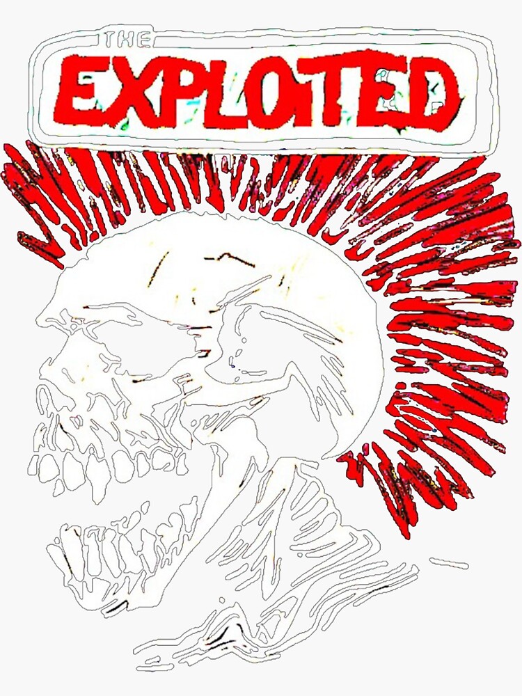 "Awesomely Punk Exploited Design" Sticker by mercanduriang | Redbubble