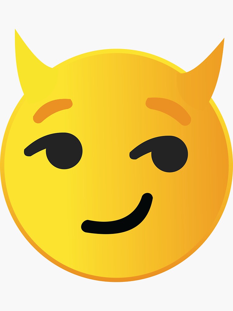 "Smirk devil emoji" Sticker for Sale by Joelkel32 | Redbubble