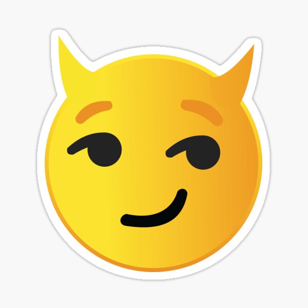 "Smirk devil emoji" Sticker for Sale by Joelkel32 | Redbubble