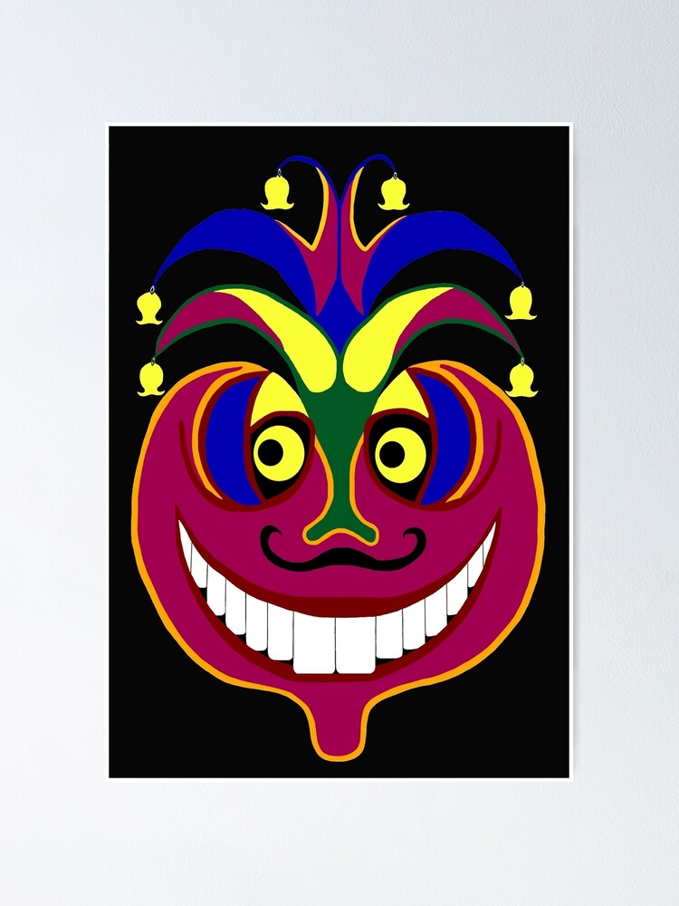 "The Jolly Jester - Funny Face" Poster for Sale by gbbarabas | Redbubble