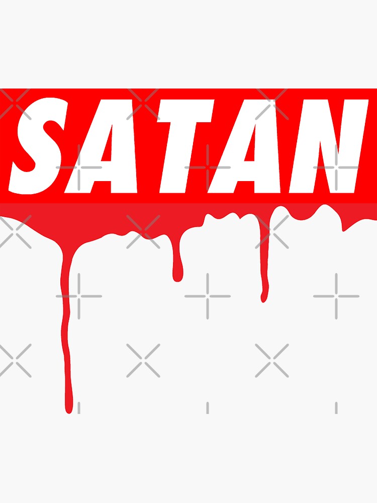 "SATAN." Sticker for Sale by PYHC | Redbubble