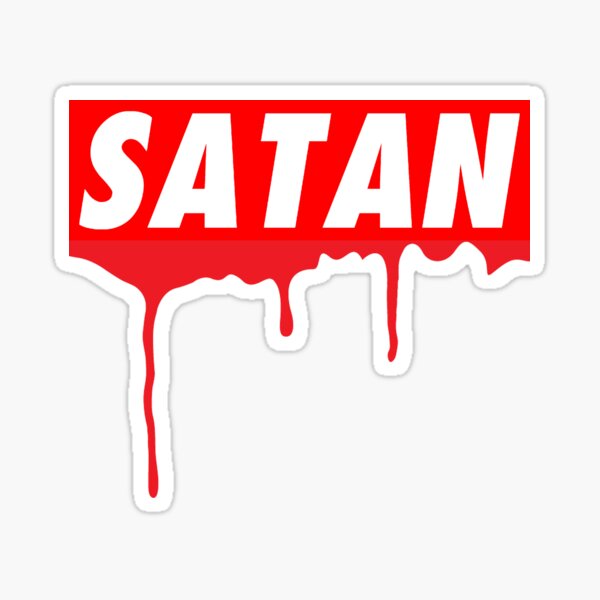 "SATAN." Sticker for Sale by PYHC | Redbubble