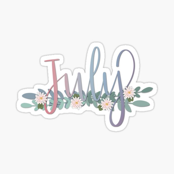 "July Month" Sticker for Sale by CDBCreations | Redbubble