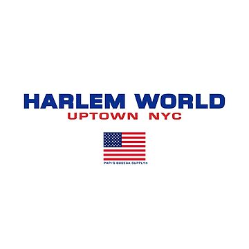 "HARLEM WORLD" Sticker for Sale by BODEGAboutique | Redbubble