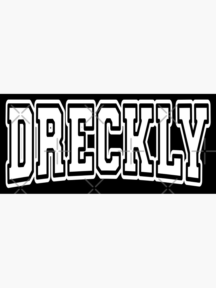 "Dreckly Cornish Phrase Funny Preppy White On Black" Poster for Sale by ...