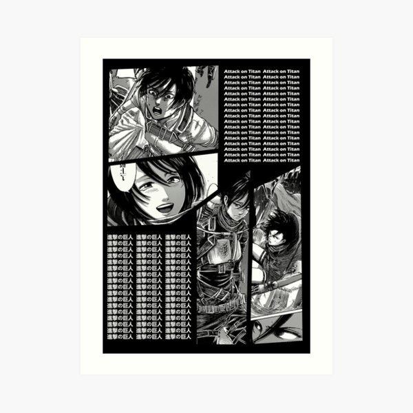 "Mikasa Ackerman Attack on Titan Shingeki no Kyojin Manga Panel Design ...