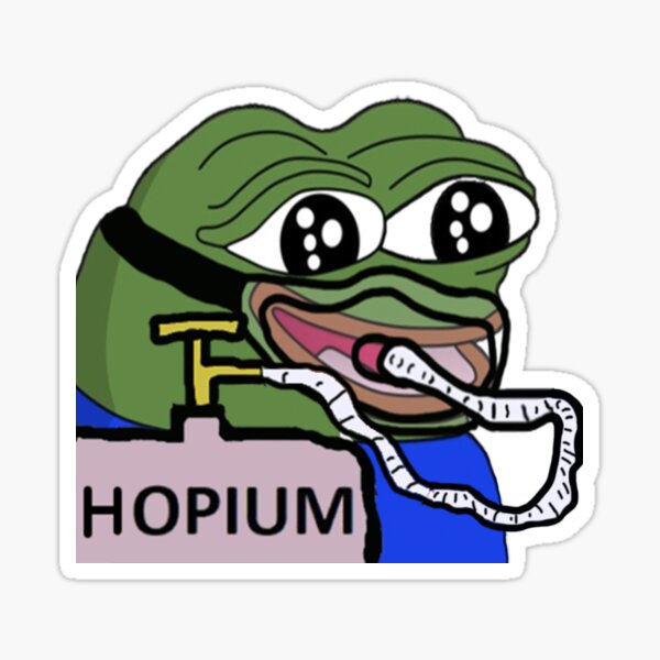 "Hopium Emote" Sticker for Sale by CopiumDealer | Redbubble