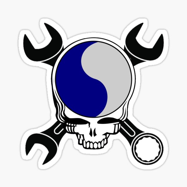 "Mechanics Doom Skull" Sticker for Sale by Chimmly | Redbubble