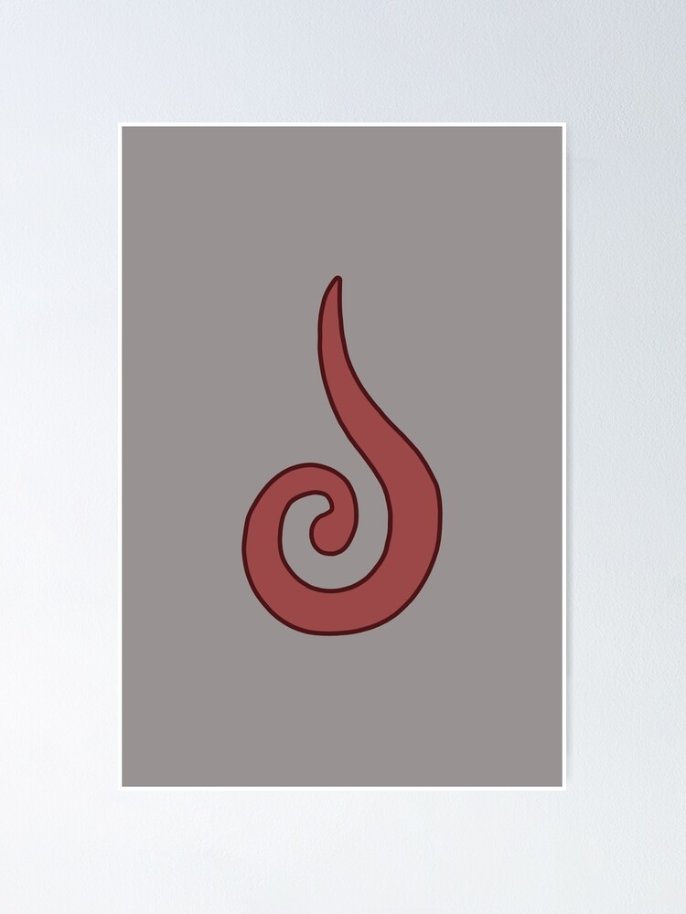"Japanese Fire Symbol Anime" Poster by MarinaGorban | Redbubble