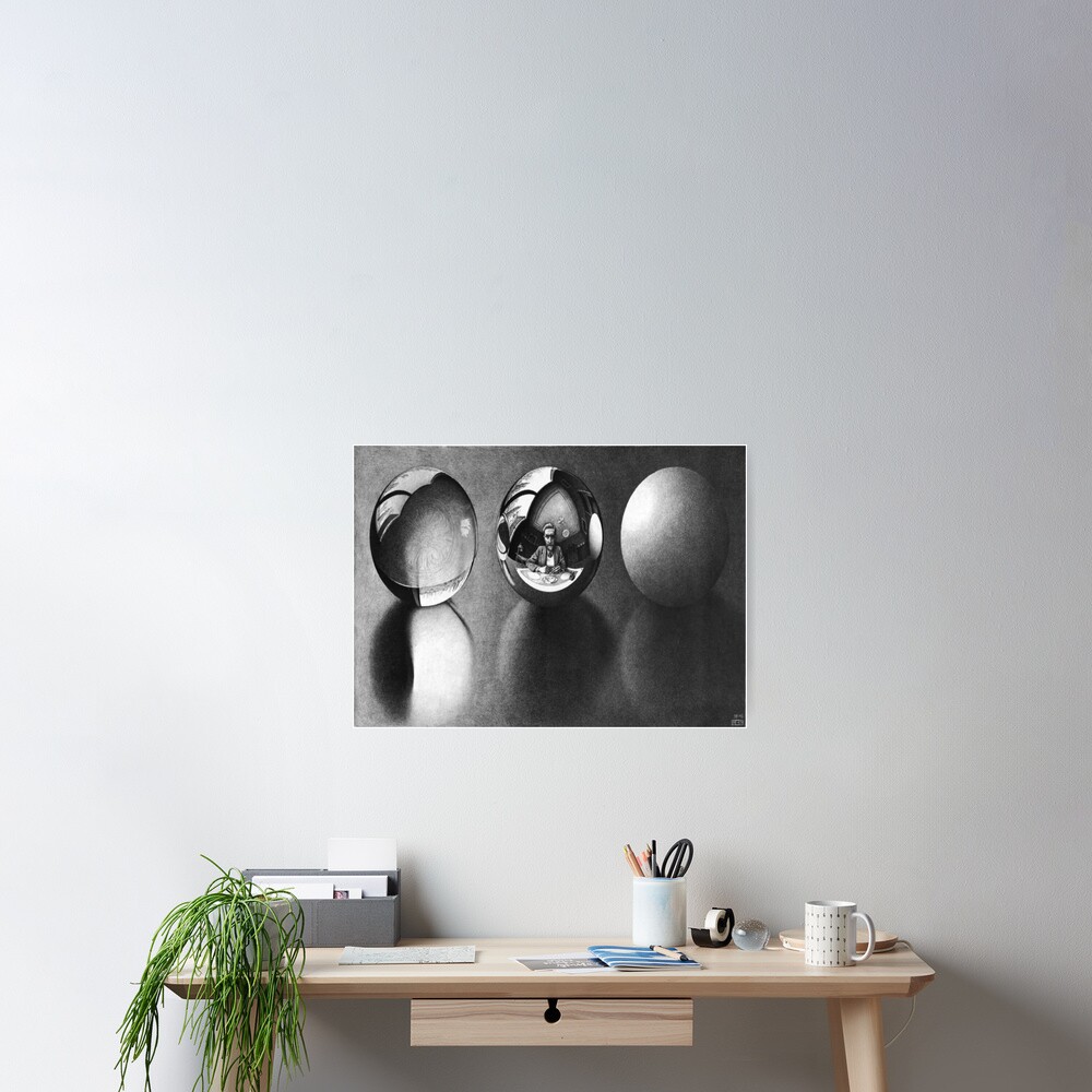 Póster «Tres esferas 2 de Maurits Cornelis Escher» de KKstore | Redbubble