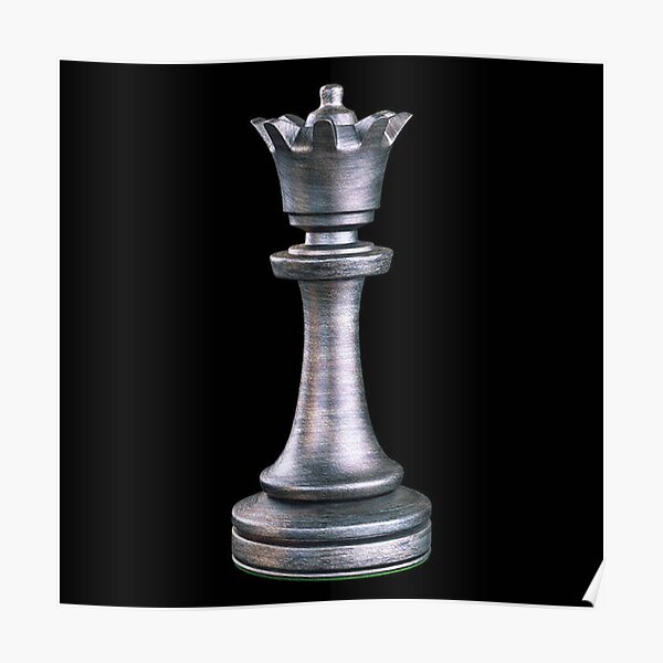 "Silver Queen Chess Piece" Poster for Sale by CGPlenty | Redbubble