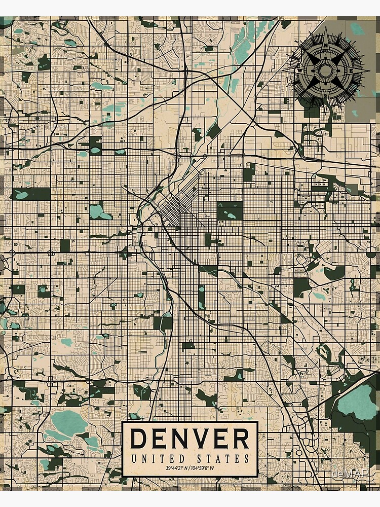 Mapa De La Ciudad De Denver, Colorado