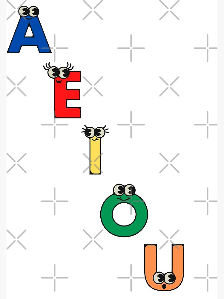 "Cute Vowels" Poster by MadTeaDesign | Redbubble