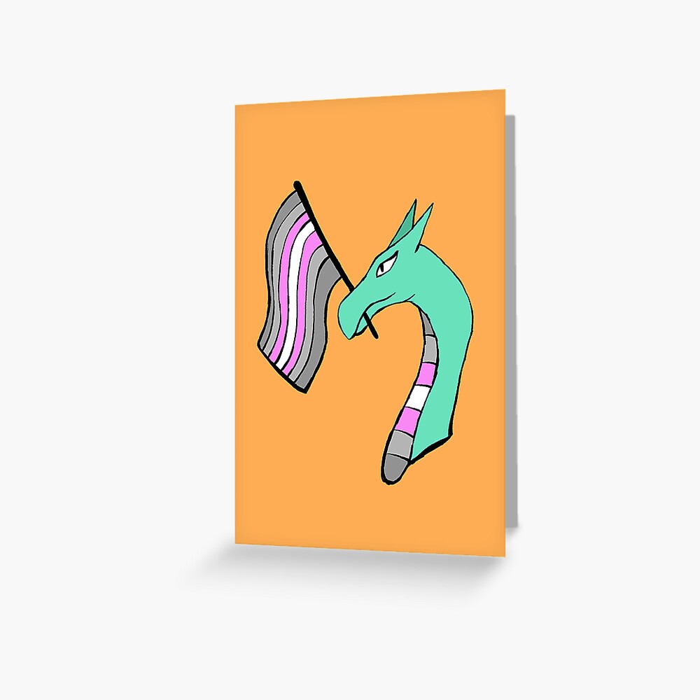 "Demi-Girl pride flag dragon" Greeting Card for Sale by Irregular-life ...