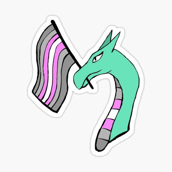 "Demi-Girl pride flag dragon" Sticker for Sale by Irregular-life ...