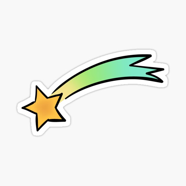 "Shooting star" Sticker for Sale by Eclatemps | Redbubble