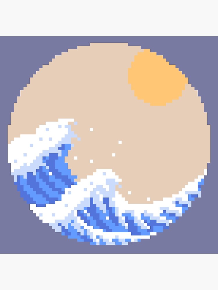 "Great Wave Of Kanagawa pixel art" Poster for Sale by VADIMproducts ...