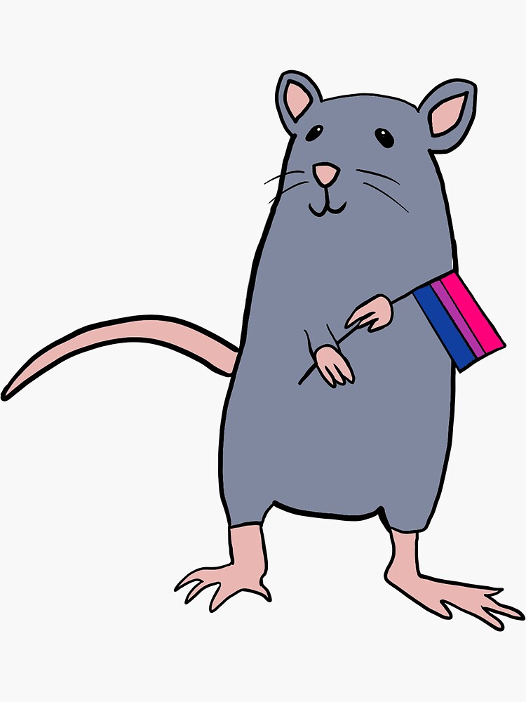 "Bisexual pride rat" Sticker for Sale by jessayling | Redbubble