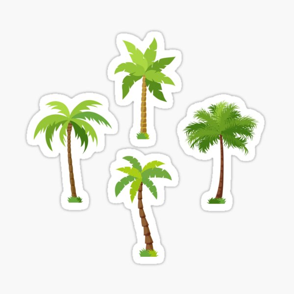 "Green Palm Tree Pack" Sticker by amersoliman | Redbubble