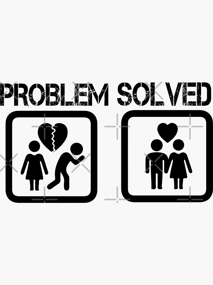 "Problem Solved Divorce" Sticker for Sale by shopx8 | Redbubble