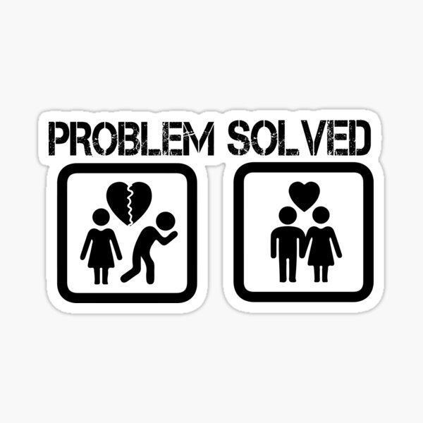 "Problem Solved Divorce" Sticker for Sale by shopx8 | Redbubble