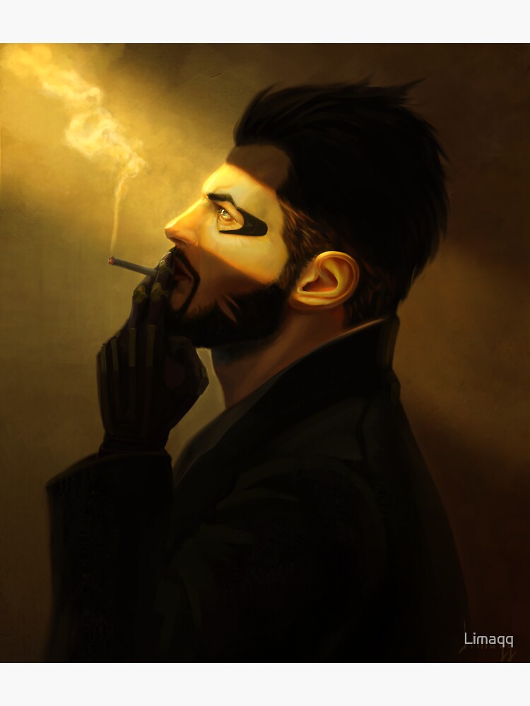 "Adam Jensen poster" Sticker for Sale by Limaqq | Redbubble