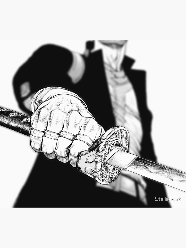 "Manga sword guy" Sticker by Stellsa-art | Redbubble