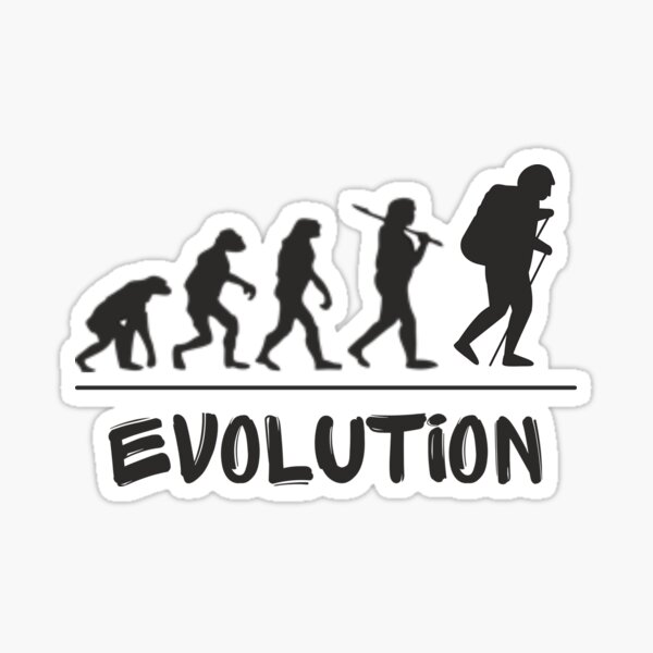 "Hiking Evolution 2022" Sticker for Sale by HAYAJAT | Redbubble