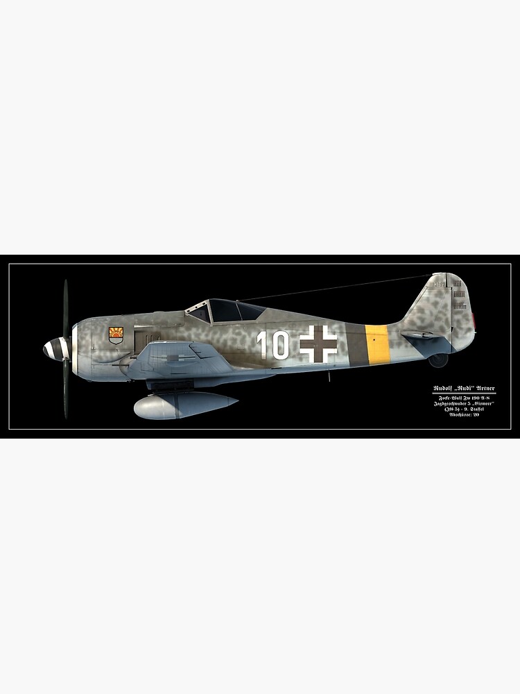 "Luftwaffe ace Rudolf Artner Focke-Wulf Fw 190 A-8 9./JG 5 Eismeer - in ...