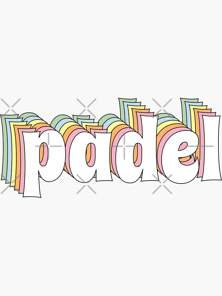 "Groovy Padel" Sticker by birdo-art | Redbubble