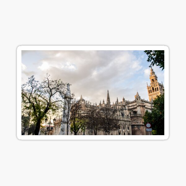 "Seville - Sunset on the Cathedral" Sticker for Sale by ErianAndre ...