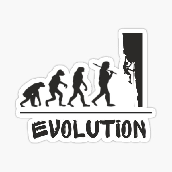 "climbing Evolution 2022" Sticker for Sale by HAYAJAT | Redbubble