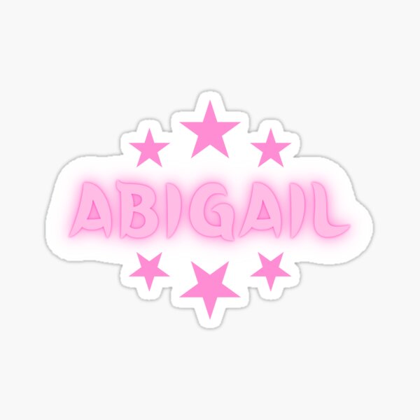 "Lovely Girl Named Abigail" Sticker for Sale by PatternsUp | Redbubble