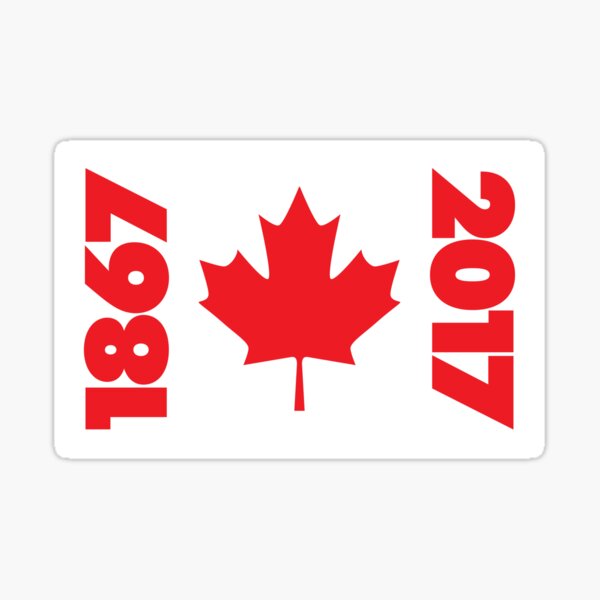 "Canada 150th Anniversary - Flag" Sticker by f22design | Redbubble