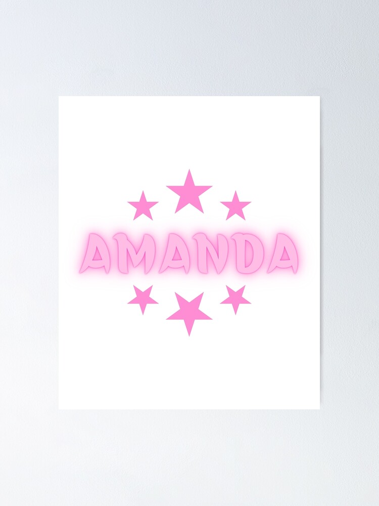 "Lovely Girl Named Amanda" Poster for Sale by PatternsUp | Redbubble