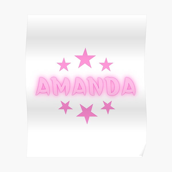 "Lovely Girl Named Amanda" Poster for Sale by PatternsUp | Redbubble